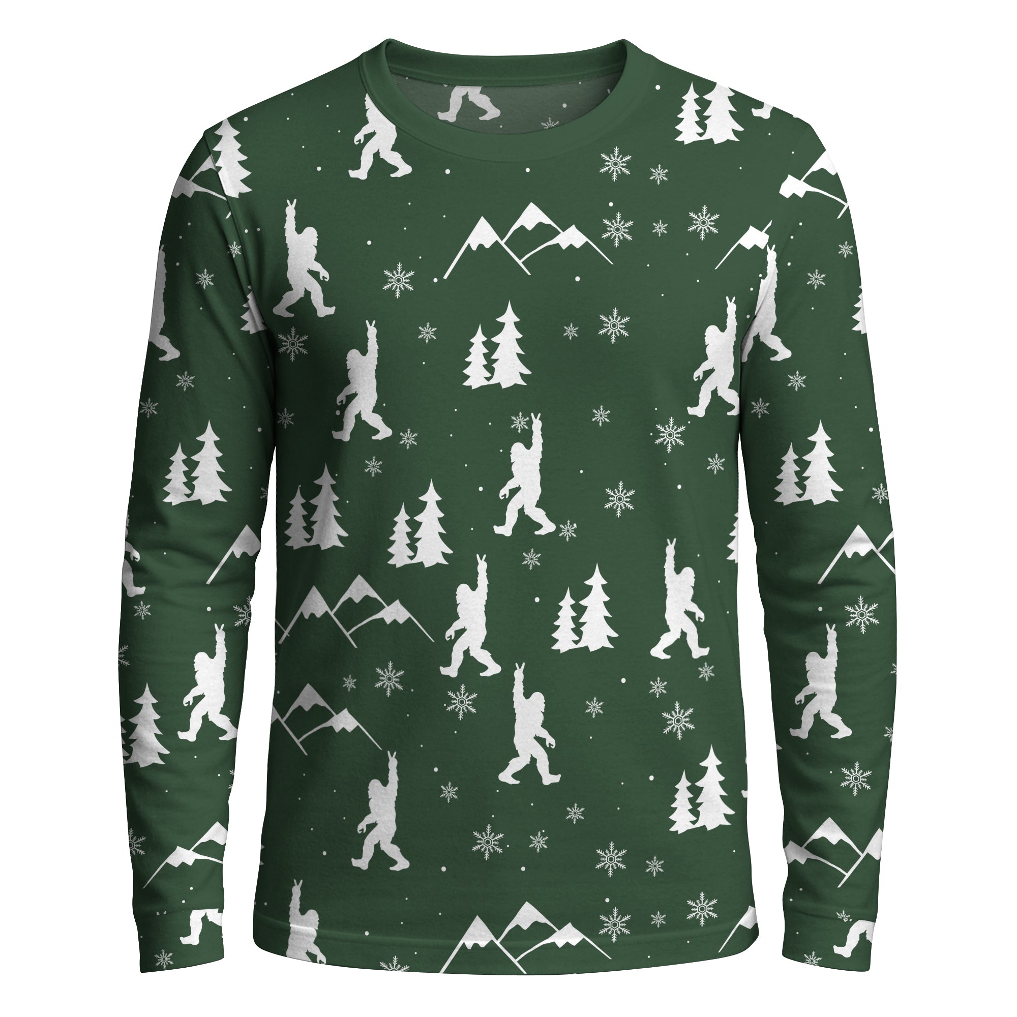 Sasquatch Snow Rock - Long Sleeve T-shirt – Bigfoot Never Lies