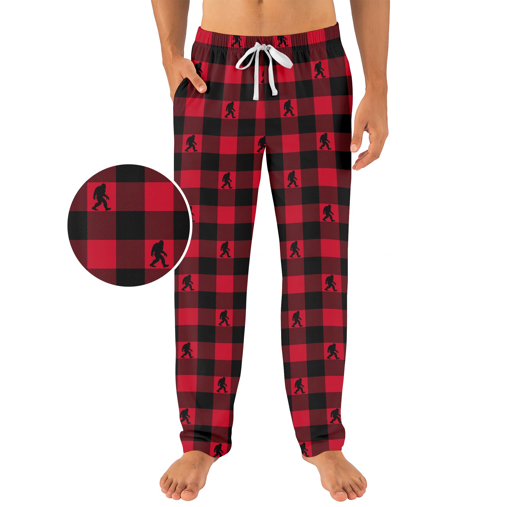 Plaid Cryptid Sasquatch - Unisex Pajama Pant – Bigfoot Never Lies